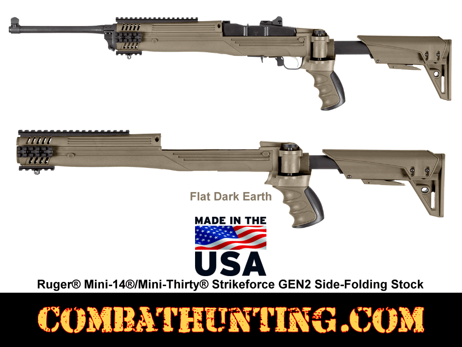 ATI Ruger Mini-14/Mini-Thirty Strikeforce GEN2 Stock Flat Dark Earth