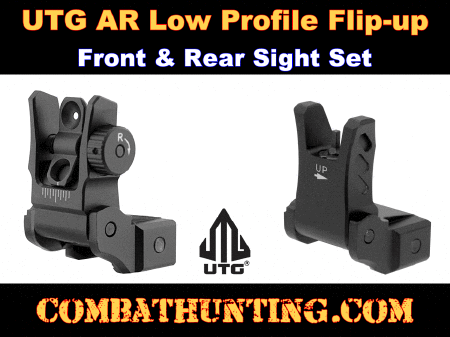 UTG Low Profile Flip-Up Front & Rear Sight Set | Combat Hunting